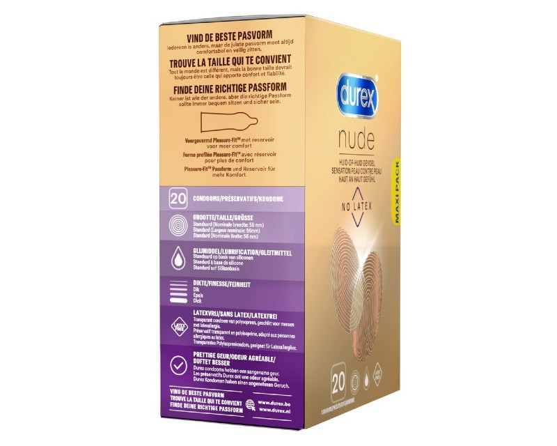 Durex Nude No Latex 20 stuks | Postcondooms.nl