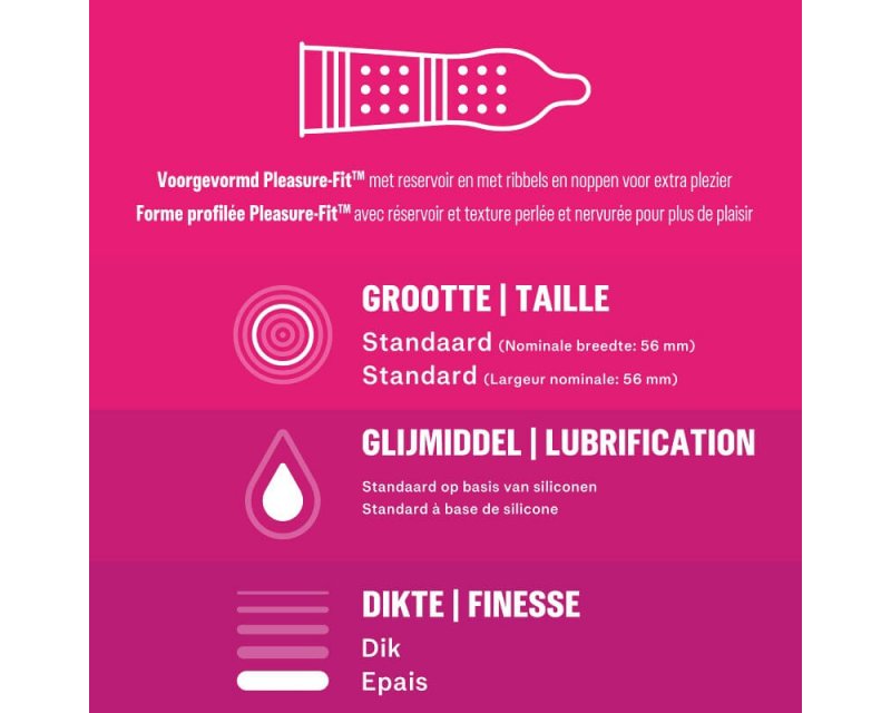 Durex Pleasure Me - Orgasm Intense 20 stuks | Postcondooms.nl